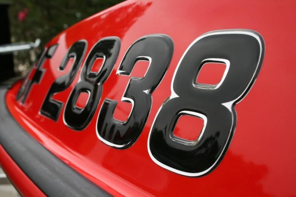 Boat registration numbers – 3D Lettering | Domed Numbers | Domed Lettering