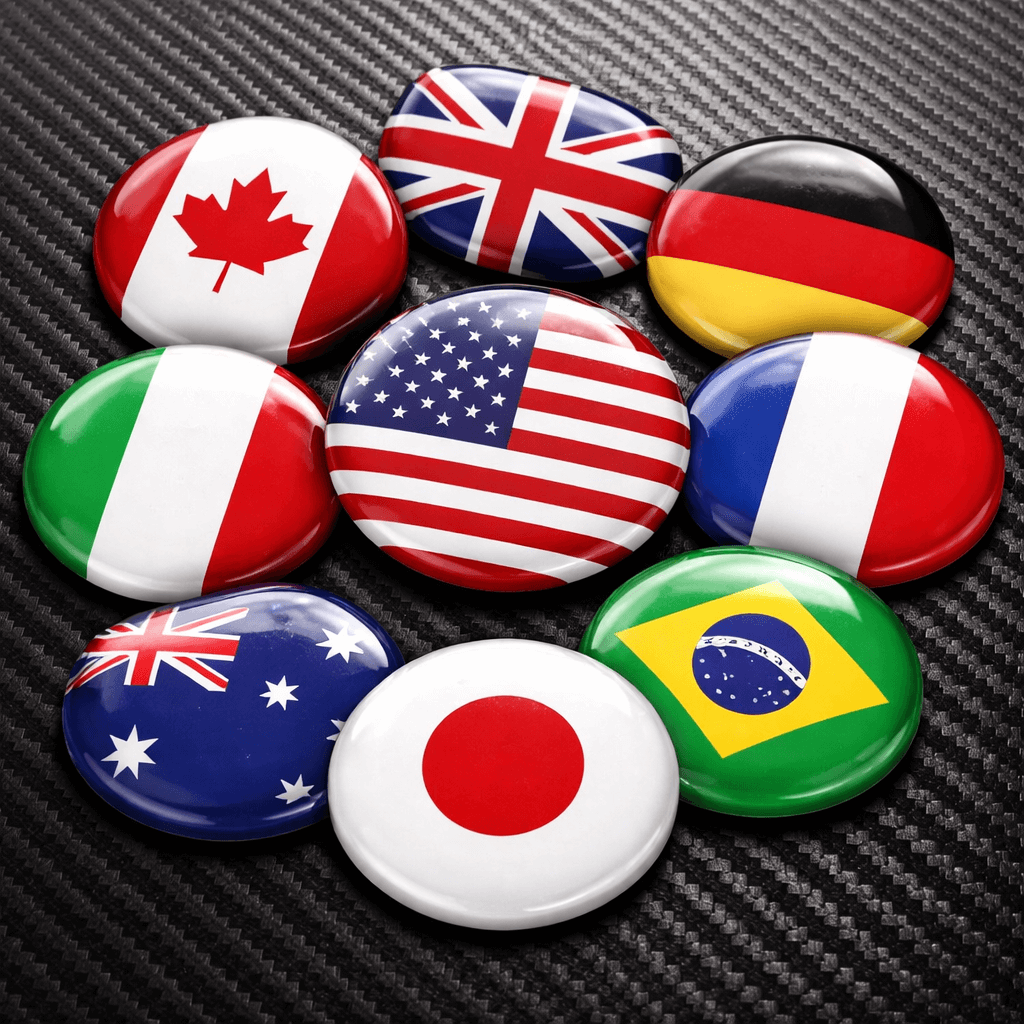 Domed Country Flag Decals | 3D Raised Waterproof Stickers – Page 13 ...