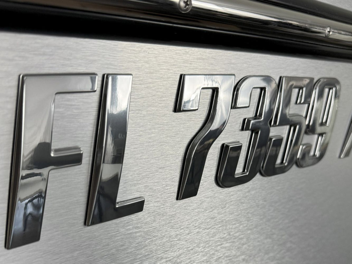 Custom boat & jetski registration numbers – 3D Lettering | Domed ...
