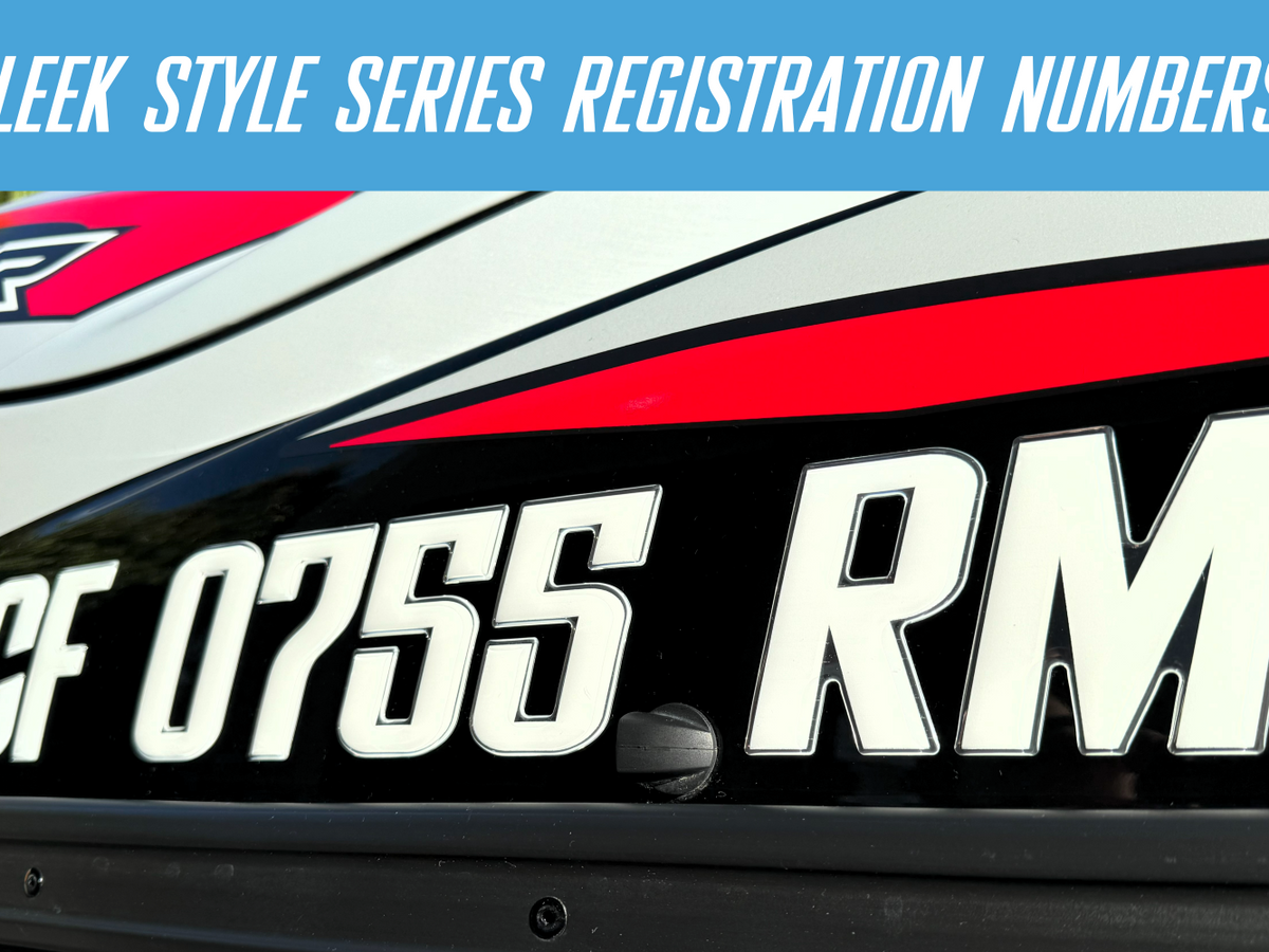 Sleek Series Boat & Jet Ski Registration Numbers Domed Number Domed Le ...