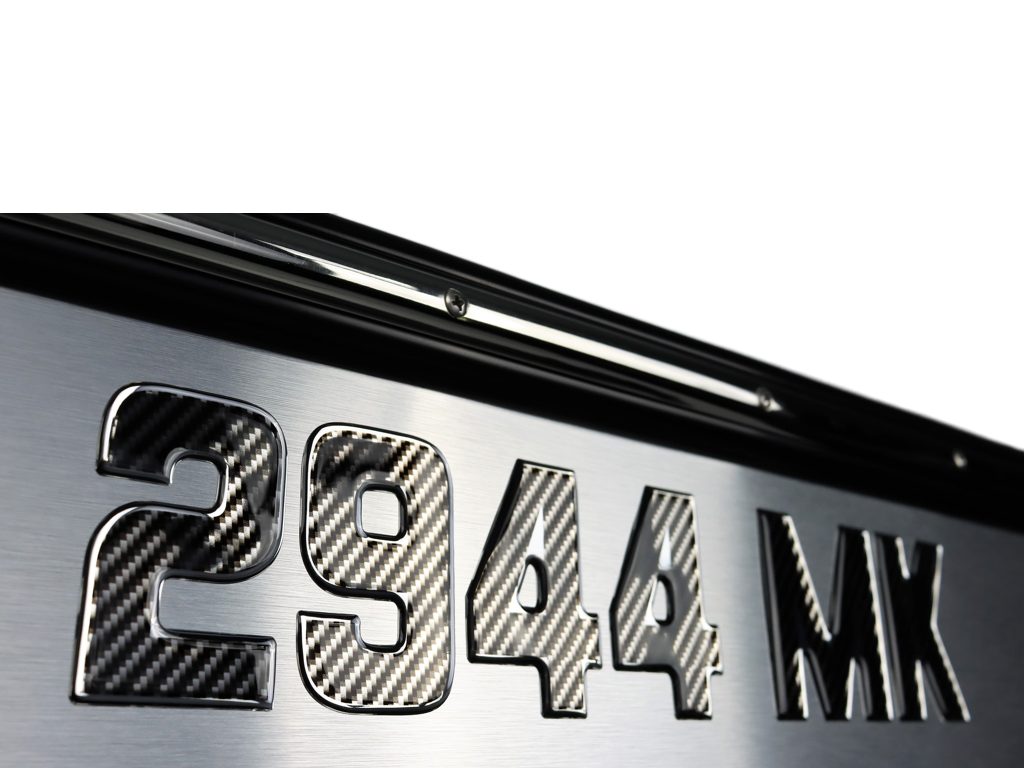 Carbon Fiber Textured Domed Lettering Boat Registration Raised Domed N ...