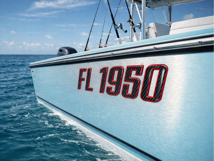 3D Raised Boat Registration Numbers | Premium Marine Lettering – 3D ...