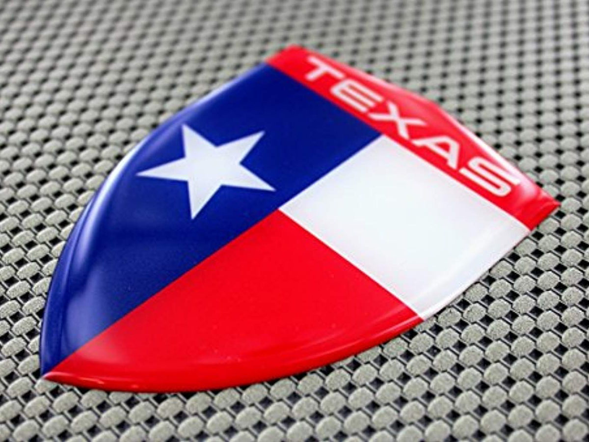 Texas Flag Car & Truck Raised Clear Lens Sticker Decal 3.13" x 4.33 ...