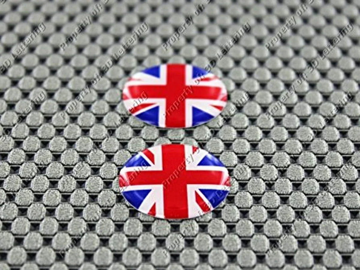 United Kingdom Union Jack Flag 3D Domed Circle Round Decal Sticker Mini ...