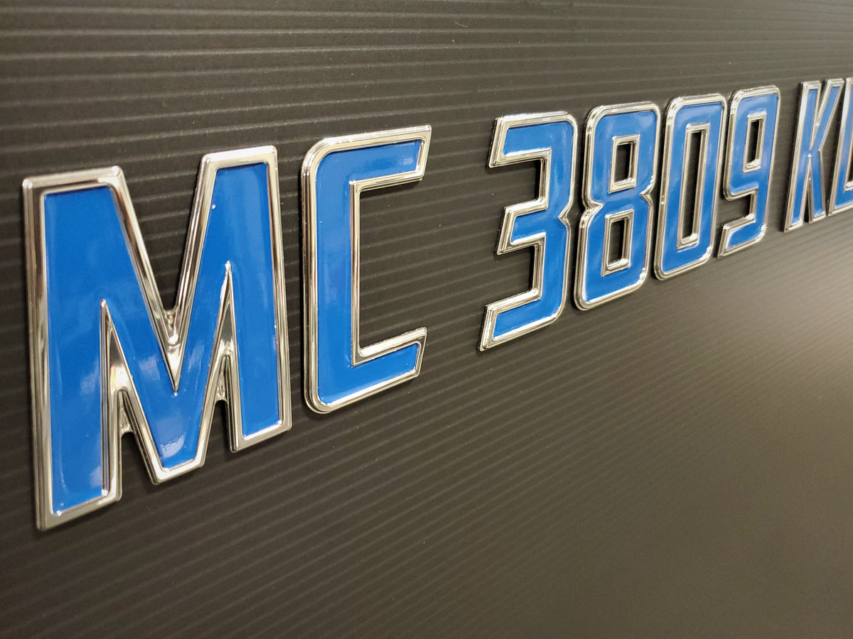 Sport Style Chrome Emblem Boat Registration Numbers Lettering – 3D ...
