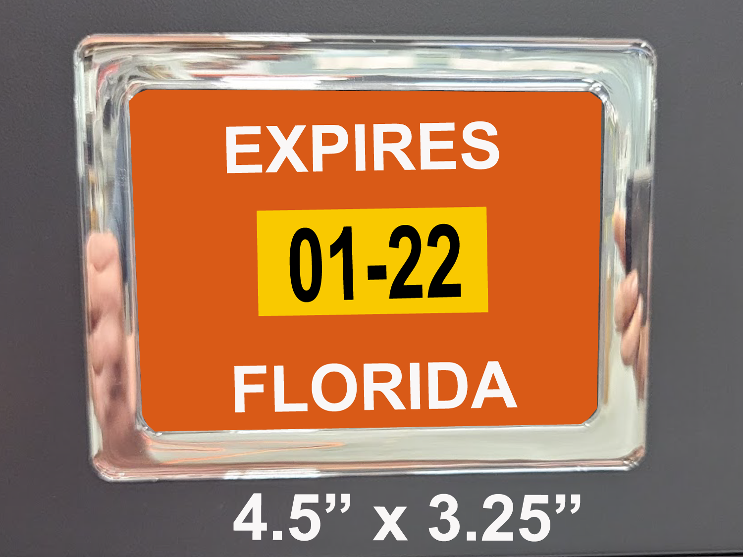 Florida Validation Decal Chrome Domed Frame For Boat Registration 4.50 ...