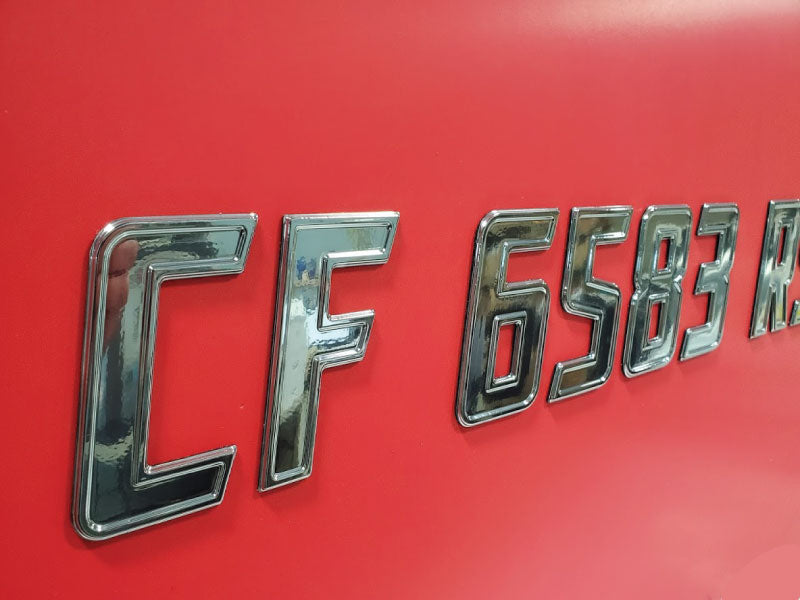 Sport Style Chrome Emblem Boat Registration Numbers Lettering – 3D ...