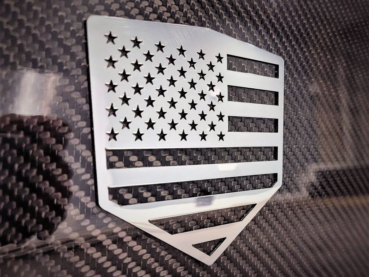 USA Laser Cut Flag Great For Cars, Trucks, Boats – 3D Lettering | Domed ...