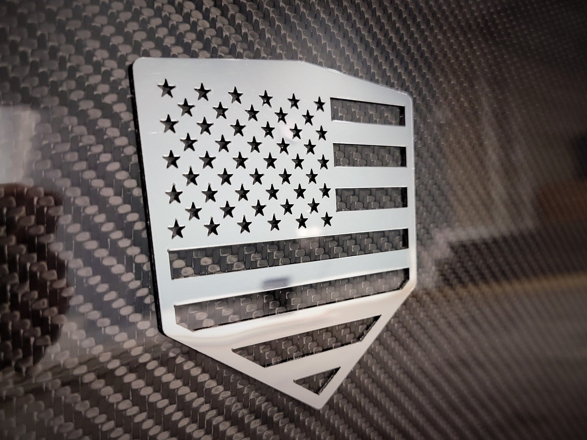 USA Laser Cut Flag Great For Cars, Trucks, Boats – 3D Lettering | Domed ...