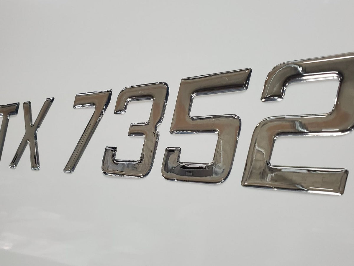 Boat Number Decals Domed – 3D Lettering | Domed Numbers | Domed Lettering