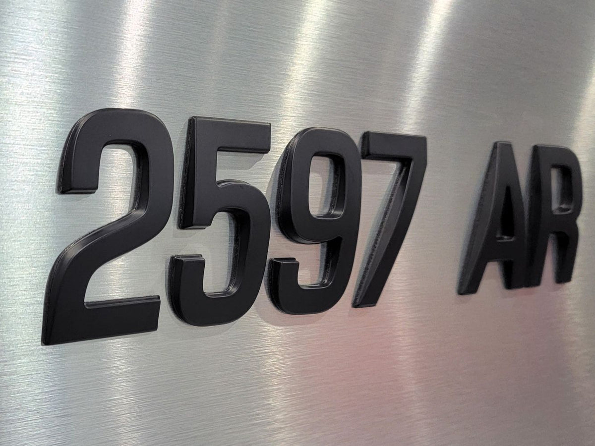 Boat registration number decals – 3D Lettering | Domed Numbers | Domed ...